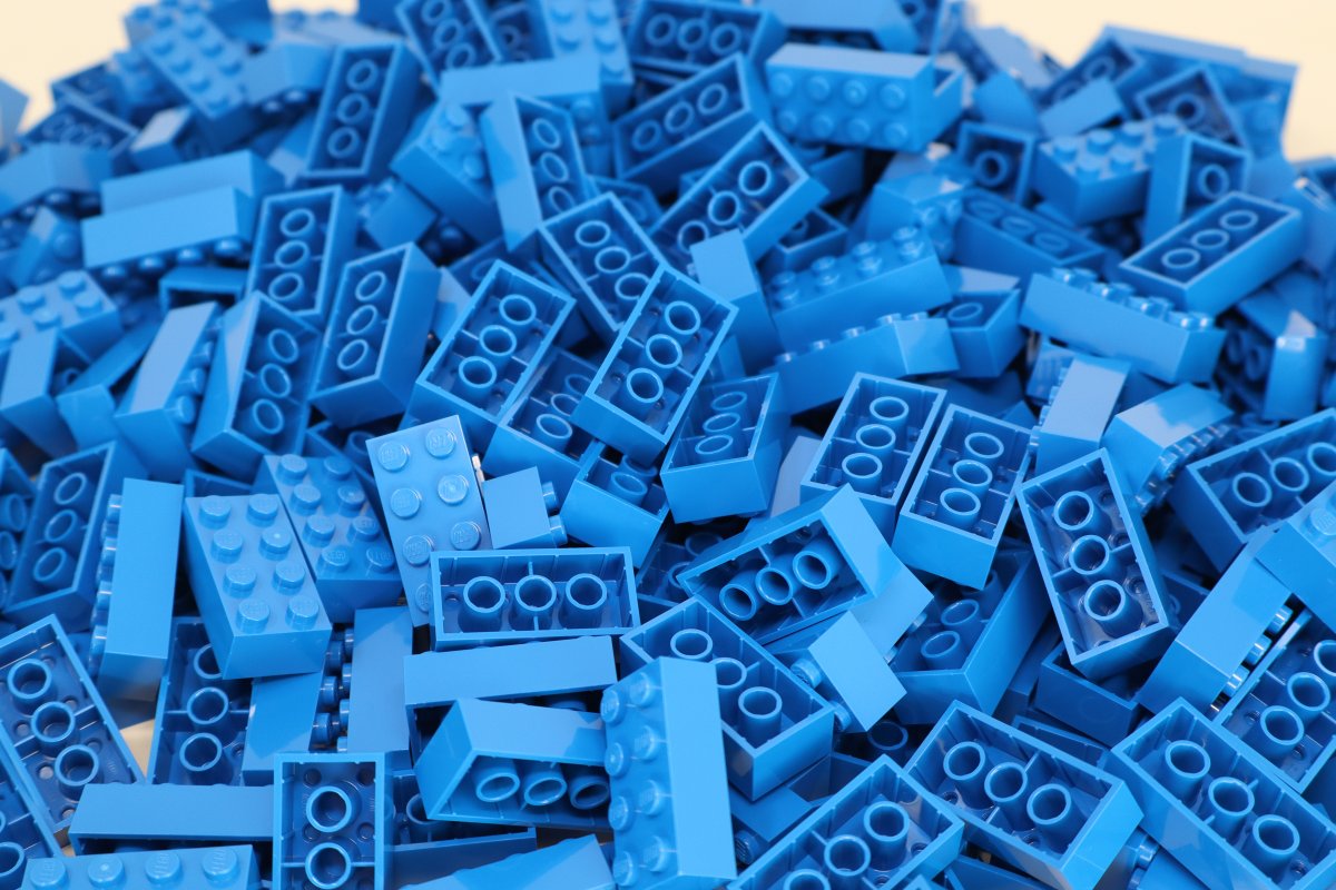 LEGO® 2x4 Steine Blau 100x Stück Basic NEU - blue bricks 100 pieces 3 ...